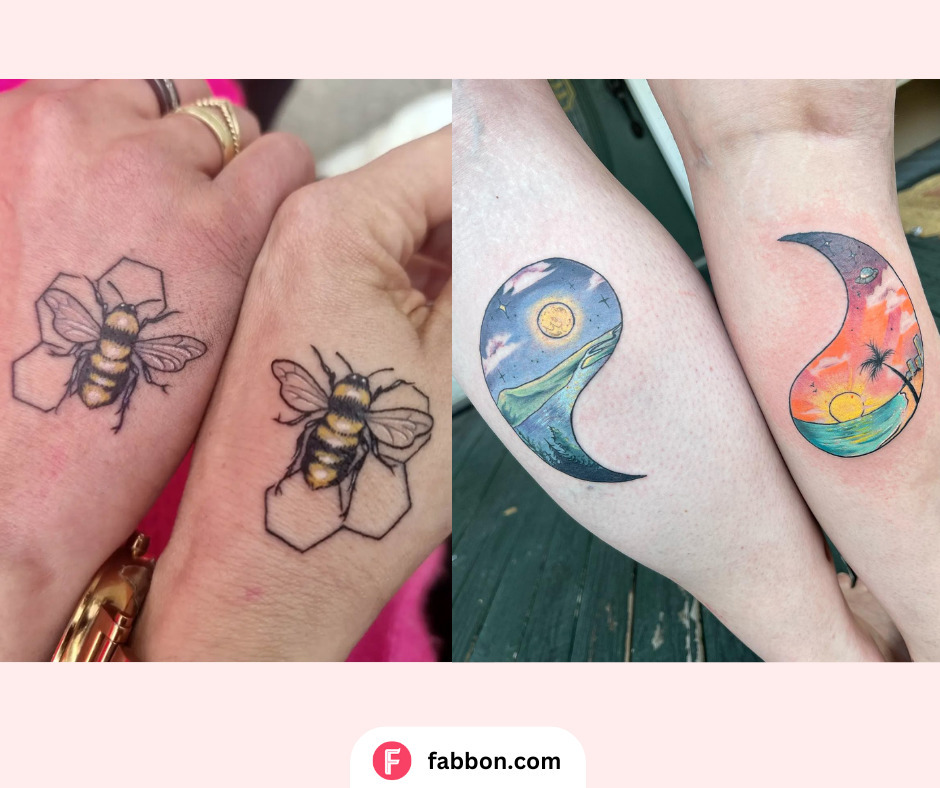 21 Trendy Opposite Best Friend Tattoos | Fabbon