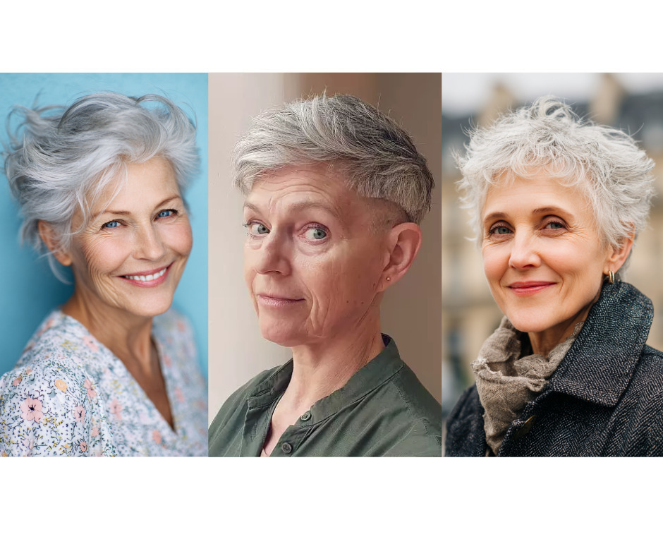 27 Gorgeous Short Gray Haircuts For Women Over 60 | Fabbon